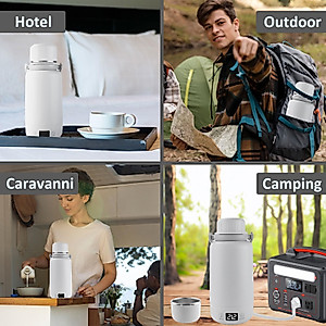 VUNKQU Portable Travel Electric Kettle, 1L/35oz Electric Kettle with Temperature Control and LCD Display, Hot Water Kettle Electric for Boiling Water Automatic Heat Preservation & Boil Dry Protection