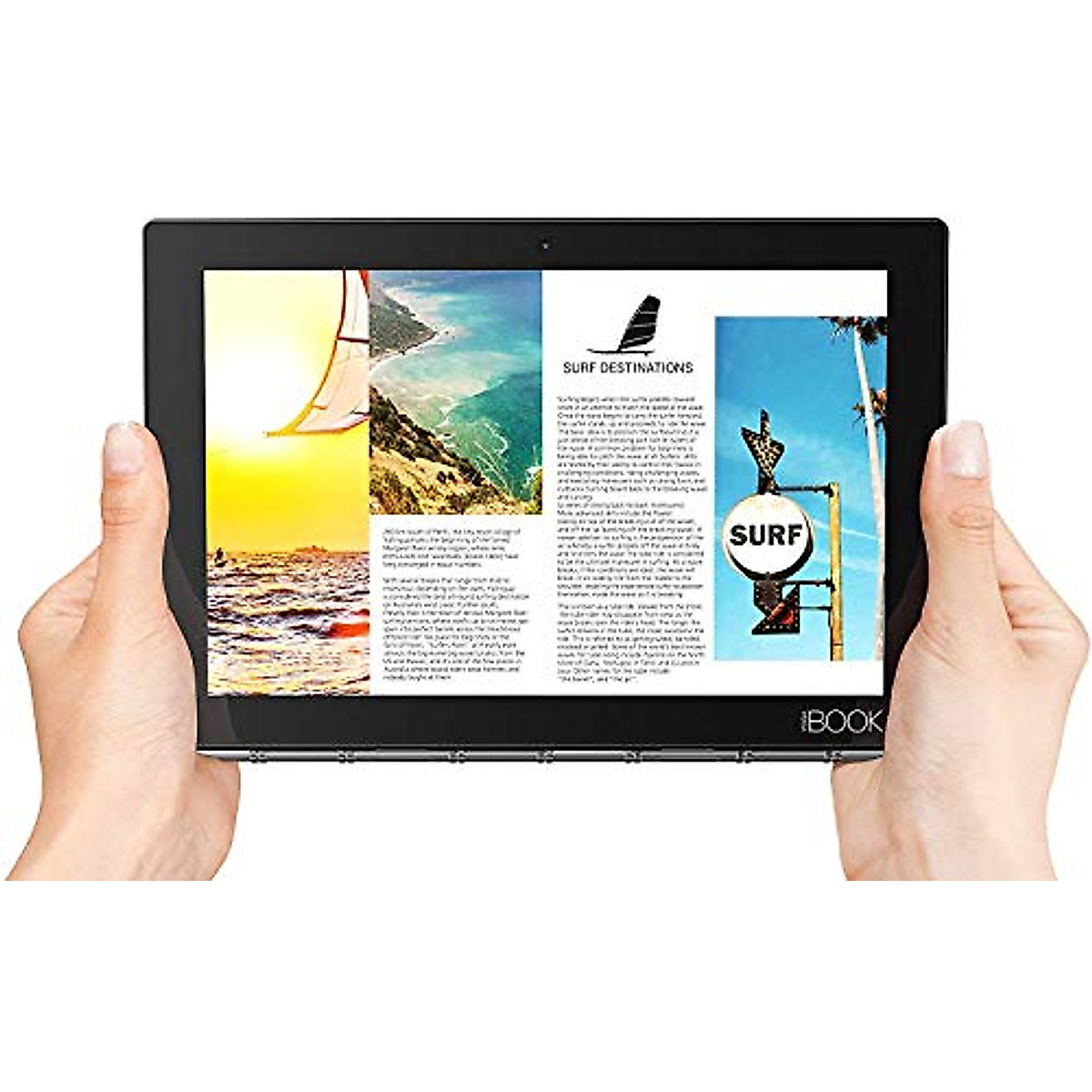 2018 Lenovo Yoga Book 10.1" FHD Touch IPS 2-in-1 Convertible Tablet PC, Intel Atom x5-Z8550 1.44GHz, 4GB RAM, 64GB SSD, Bluetooth, HD Graphics, Windows 10 Home- Carbon Black