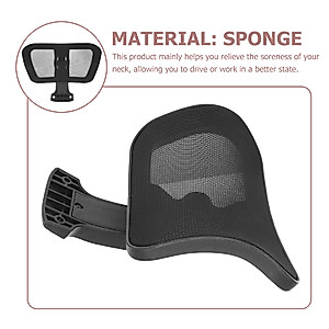 LIFKOME Wheelchair Accessories Chair Mesh Headrest Office Chair Headrest Universal Attachment Neck Support Cushion Height Adjustable Head Pillow for Office Computer Chair Black Adjustable Pillows