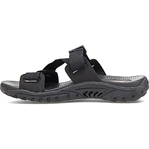Skechers Women's Reggae-Quick Hello Sport Sandal, Black/Black, 8