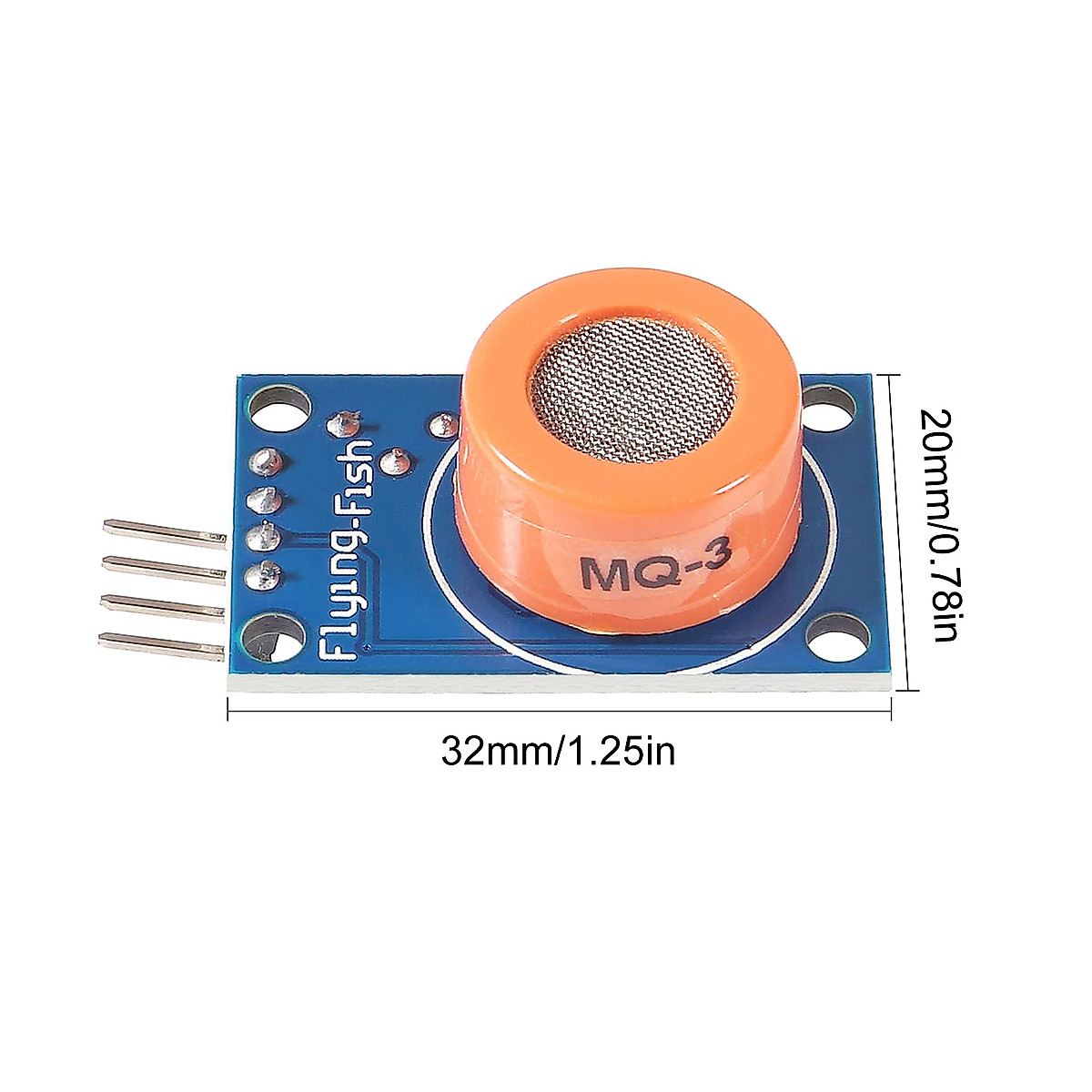 ACEIRMC 5pcs MQ-3 MQ3 Alcohol Sensor Module Breath Gas Detector Ethanol Detection Module for Arduino Raspberry Pi ESP8266 MQ3 5V DC (MQ-3)