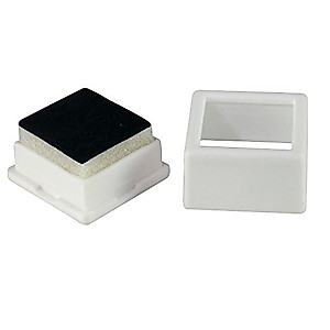 100 Gem Jars - White Square Glass Top with 2-Sided Foam Insert Gemstones Jewelry Display