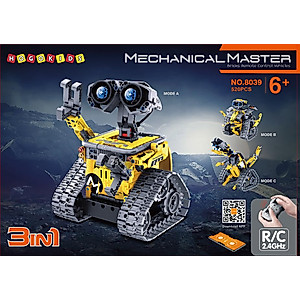 HOGOKIDS Robot Building Toys for Kids - 3 in 1 Remote & APP Controlled Building Set | RC Wall Robot/Engineer Robot/Mech Dinosaur STEM Toys Gift for Boys Girls Age 6 7 8 9 10 11 12+ Year Old (520 Pcs)