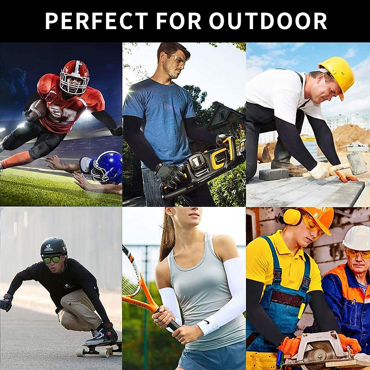 Hicyyu Cannabis Leaf Weed Marijuana Anti-Slip Sun Protection Cooling Long Arm Sleeves For Men Women Youth，Sports Compression Cooling Sleeve，Ice Silk Arm Cover Sleeve For Adults, Black, One Size