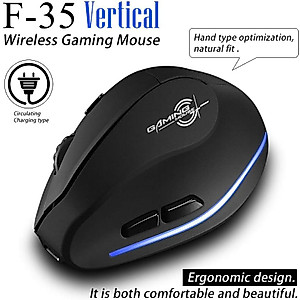 Zeerkeer Vertical Gaming Mouse Vertical Ergonomic Mouse with Adjustable DPI for Gamer/PC/Laptop/Desktop (Wireless)