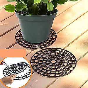 4 PCS Heavy Plant Riser for Pots Outdoor, Pot Risers Plant Trivet Pot Elevator Plant Elevator - Size Adjustable, Protect Deck and Patio Floor, Provide Plants Airflow and Drainage, 11.75 in