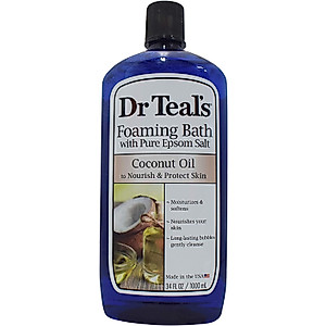 Dr. Teal's Coconut Oil Foaming Bath Gift Set (3 Pack, 34oz Ea.) - Nourish & Protect Coconut Oil Blended with Pure Epsom Salt Calms The Mind & Provides Relief from Daily Aches & Pains