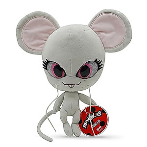 Miraculous Ladybug - Kwami Mon Ami Mullo, 9-inch Mouse Plush Toys for Kids, Super Soft Stuffed Toy with Resin Eyes, High Glitter and Gloss, and Detailed Stitching Finishes (Wyncor)