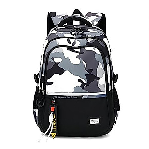 Boys Backpack for Kids Camouflage School Bags for Elementary Primary Student Bookbags Middle Backpacks Teen Casual Travel Back Pack