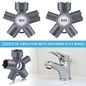 10-in-1 Faucet Aerator Removal Tool,Universal Aerator Key for Hidden, Threaded, and Housed Aerators - Fits M16.5, M18.5, M21.5, M22, M24, M28, TT, TF, STD, TJ Sizes