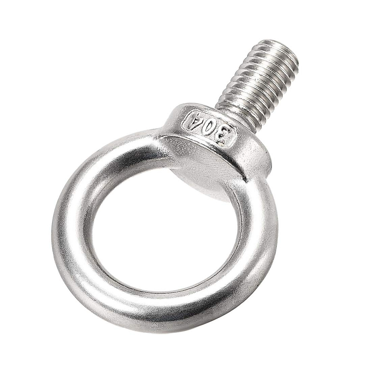 uxcell Lifting Eye Bolt M10 x 18mm Male Thread 304 Stainless Steel for Hanging, Pack of 10