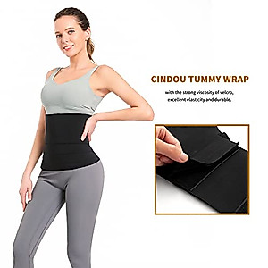 CINDOU Waist Trainer For Women Lower Belly Fat Plus Size Wide4.9in Long13.1ft Adjust Tummy Wraps Sweet Sweat Band Belt For Stomach Bandage Wrap Body Shapewear Invisible Trimmer Shaper Waist Training
