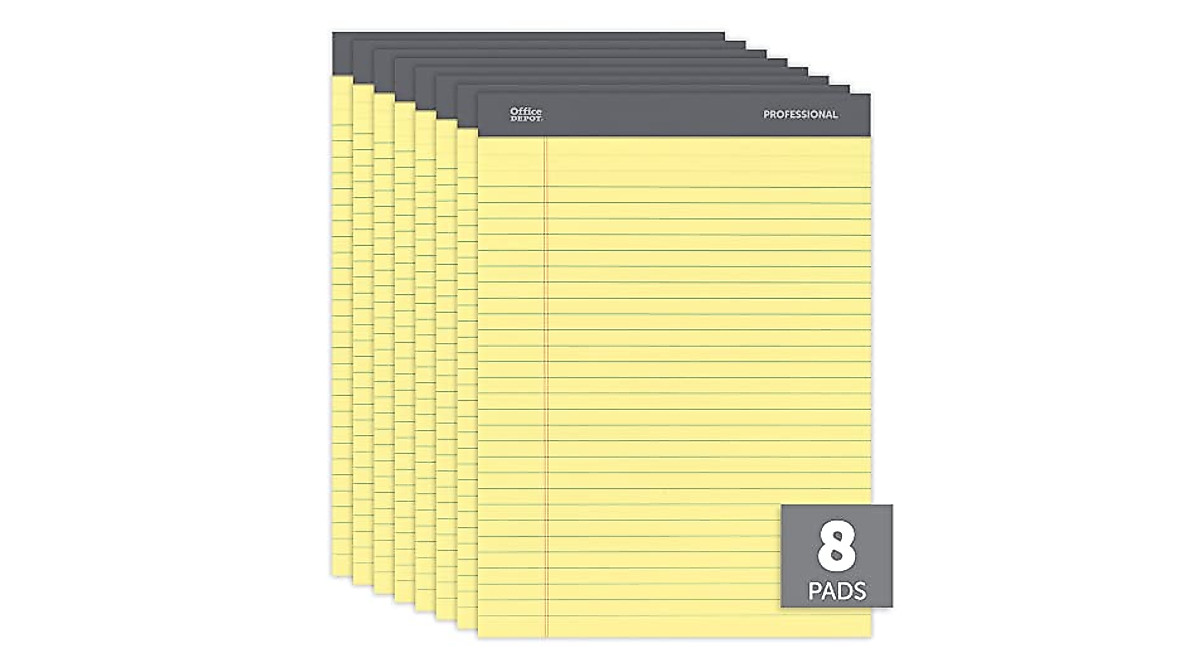 Office Depot Legal Pad 8.5x11.75in. Pack of 8 - Reliable Note-taking