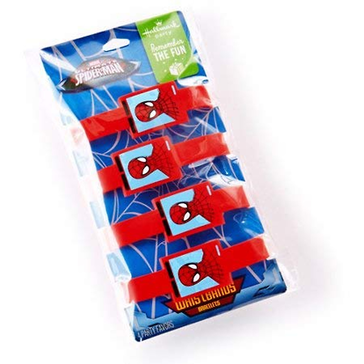 Spiderman Super Hero Birthday Party Supplies Bundle Pack for 16 Includes Dessert Plates, Napkins, Table Cover, Happy Birthday Banner, Paper Masks, Favor Loot Bags, Favor Bracelets, Mylar - 84 Pieces