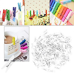 VORCOOL Pin 100PCS Mini Wooden Pegs, Mini Pegs for Holding Photo Paper, Photo Pegs for Craft and DIY Decor Wedding Decor