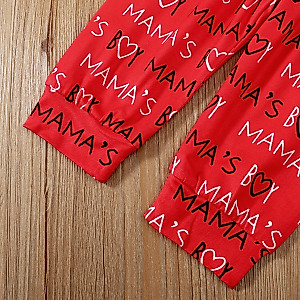 Detigee Baby Boy Cute Festival Outfit Infant Long Sleeve Romper with Hat (Red,6-12 Months)