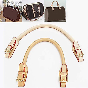 2pcs Synthetic Leather Genuine Replacement Interchangeable Shoulder Strap for Handbags Purse Bags - Beige - 17 Inch