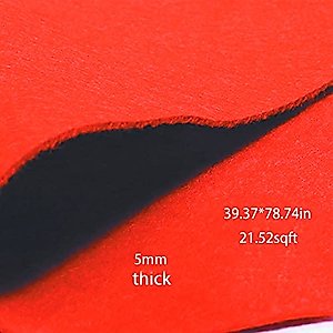 Speaker Box Carpet Fabric : 5mm Car Trunk Truck Auto Automotive Liner Speakers Subwoofer Interior Cover Roll Carpeting for Sub Box Polyester Fiber Material （Folded） (3.28ft*6.56ft Intensive Thickened)