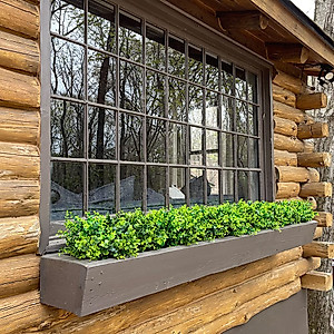 SIAMO Artificial Plants 20 Bundles,Fake Plants Decor Outdoor Hanging Plants Eucalyptus Stems Leaves Boxwood Greenery for Garden Porch Window Box Home Wedding Farmhouse Décor(Green)