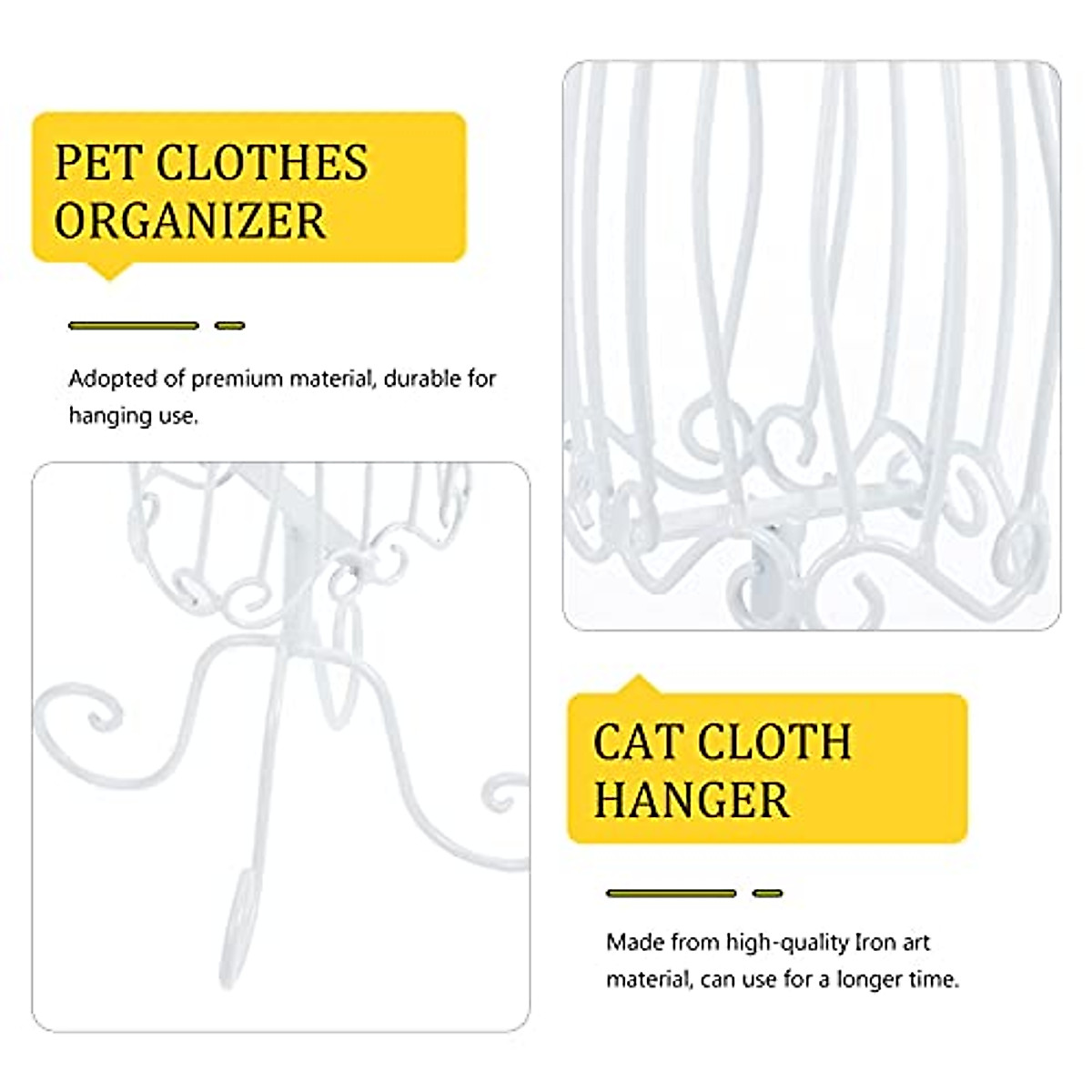 Pet Clothing Display Rack: Pet Clothing Rack Durable Clothing Racks for Hanging Clothes for Doll Pet Clothes Dress Display Rack Useful Pet Clothing Holder