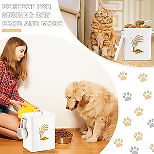 Hushee 2 Sets Metal Rice Storage Container Square Rice Container with Lid for Flour Bean Grain Cereal Pet Food(1.5 Gallon)