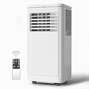 Joy Pebble Portable Air Conditioner 7900 BTU, 3in1 Portable AC with Dehumidifier & Fan, cooling for Room up to 350 sq. ft, ECO Mode, 2 Fan Speeds, 24H Timer, Remote Control