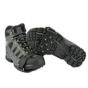 Universal Strap Grippers Spikes Winter Boots Grips Metal Studs Shoes Snow Patio Lawn & Garden Cooking Utensils Holder Wood (AS SHOW, One Size)