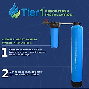 Tier1 Salt-Free Whole House Water Softener System 1-3 Bathrooms - Eco Series