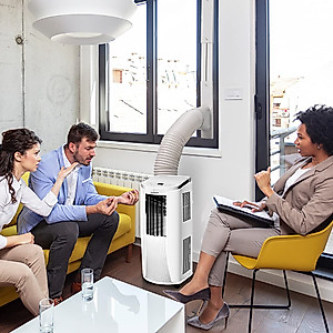 KLOLKUTTA Portable Air Conditioner Window Kit with Coupler, Portable AC Window Kit Accessories for Exhaust Hose, Adjustable Universal Window Slide Panels Kit Plates for 5.9 Inches Ducting