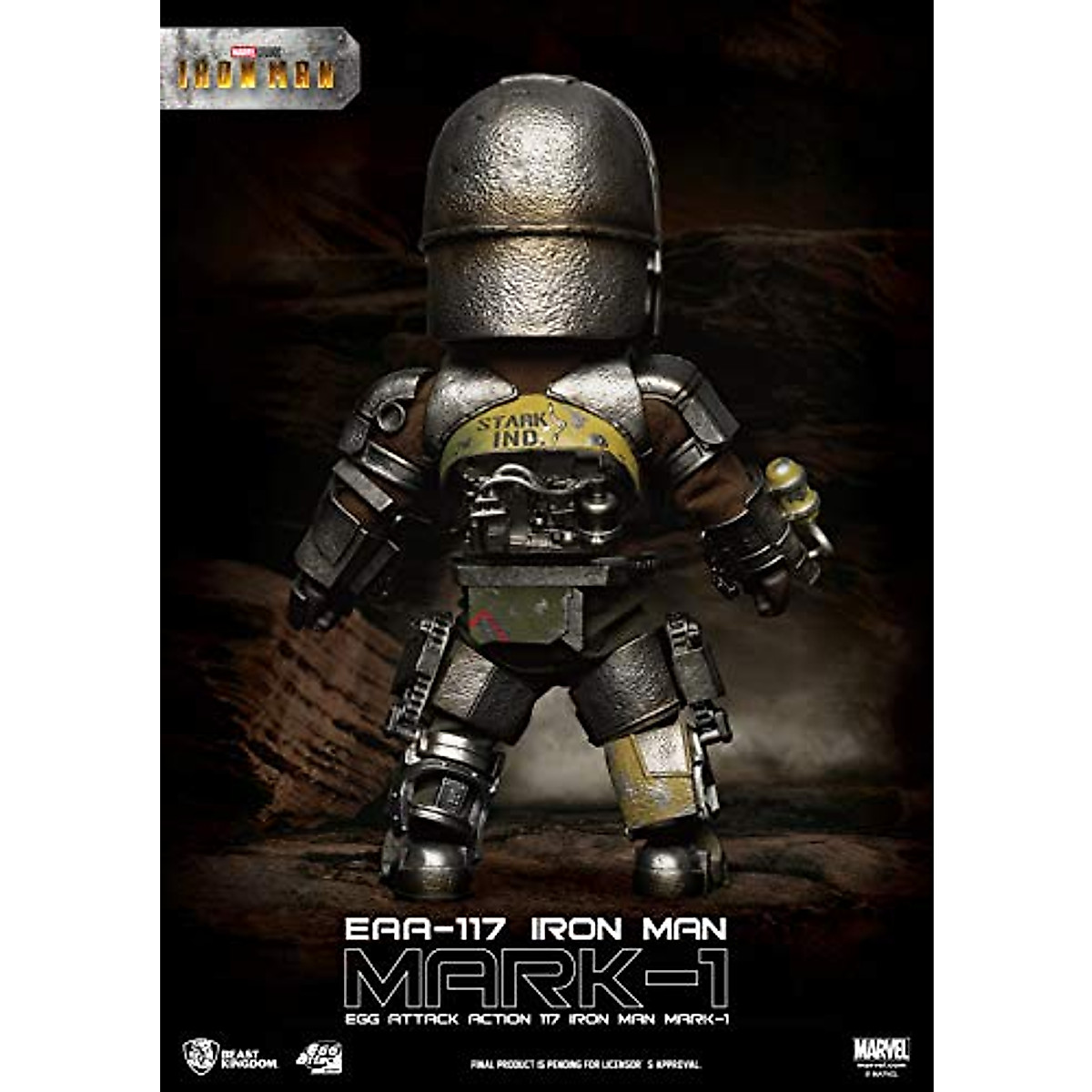 Beast Kingdom Iron Man Mark 1 EAA-117 Egg Attack Action Figure, Multicolor