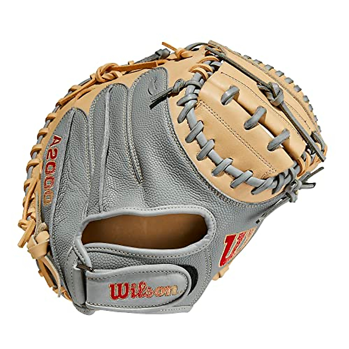WILSON 2023 A2000® PF33SS 33” Baseball Catcher’s Mitt - Right Hand Throw,Grey/Blonde