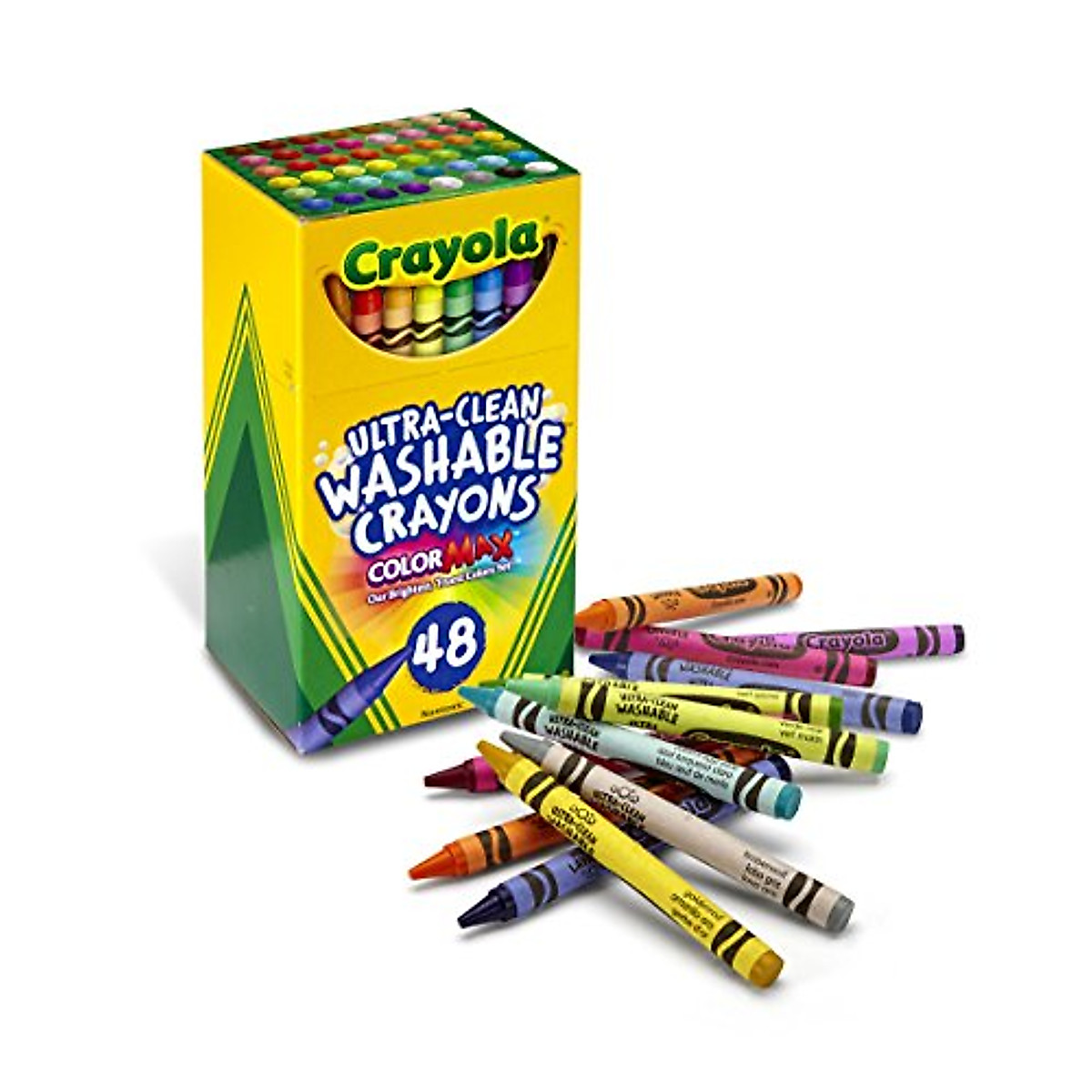 Crayola Ultra Clean Washable Color Max Crayons, Standard Size, Set of 48