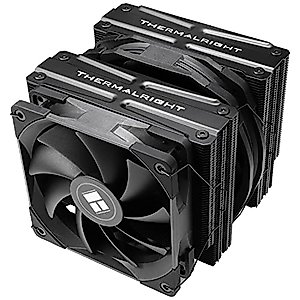 Thermalright Frost Spirit 140 BLACK V3 CPU Air Cooler, Dual Tower 4x8mm Heat Pipes, D14B and C12B PWM Fan, Aluminium Heatsink Cover, AGHP Technology, for AMD AM4/AM5/Intel LGA 1150/1151/1200/2011/2066