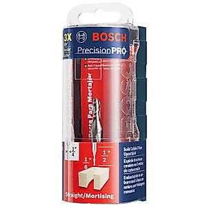 BOSCH 85908MC 1/8 In. x 1/2 In. Solid Carbide Double-Flute Upcut Spiral Router Bit