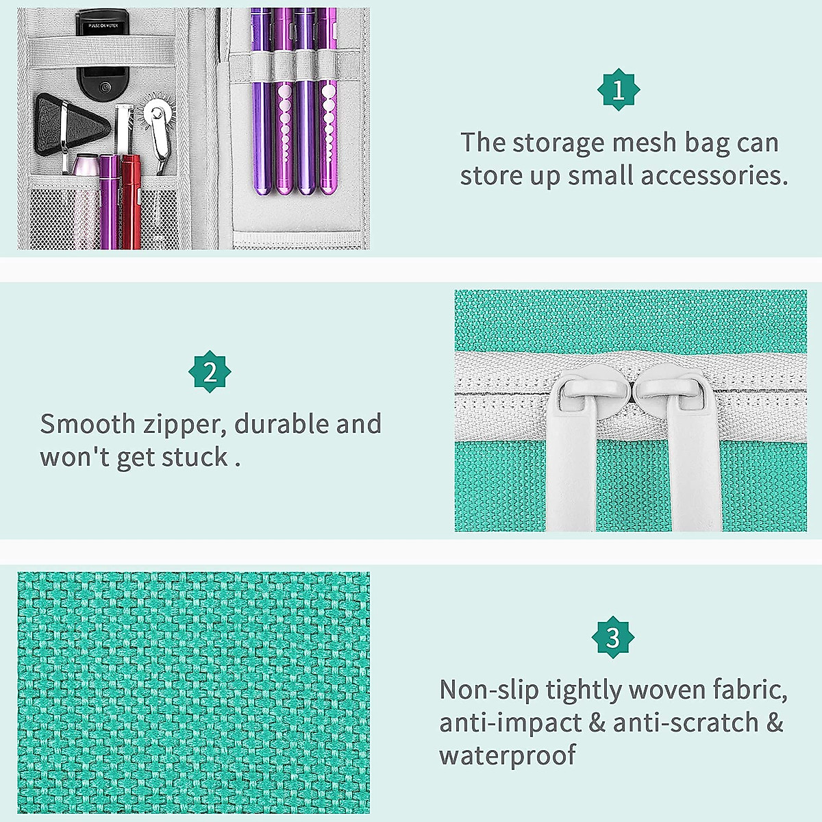 Yinke Case for Stethoscope 3M Littmann Classic III/Lightweight II S.E./Cardiology IV, Nurse Gift Hard Organizer Portable Carry Travel Cover Storage Bag