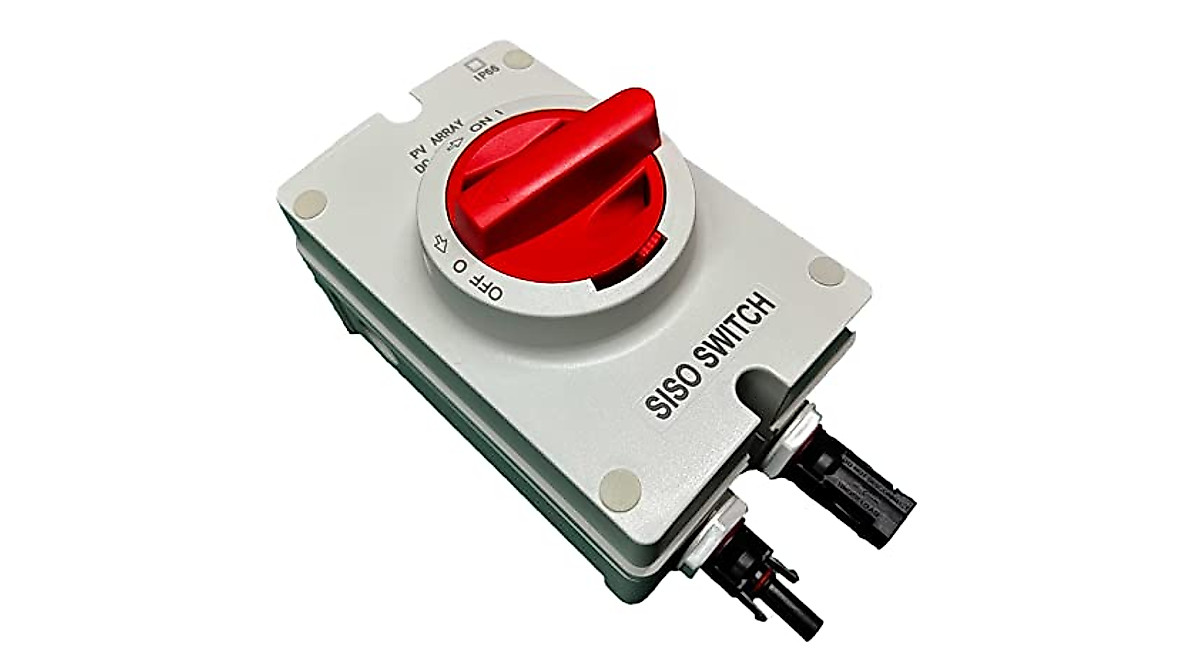 Solar 32A PV DC Switch Disconnector Waterproof IP66 for Solar Power