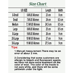 Bacophy 2 Pairs Genuine Thick Sheepskin Fleece Insoles for Women, Premium Warm Fluffy Wool Replacement Cozy Breathable Inner Soles for Shoes Boots Slippers Women Size 7