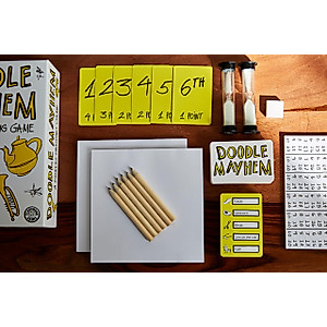 Doodle Mayhem: A Hilarous and Frantically Fast Drawing Game - Party Game - Family Games for Adults, Teens, Kids