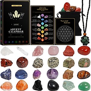 Pukamam Crystal Advent Calendar 2024 Adult Rock Healing Gemstone 24 Days Christmas Countdown calendar