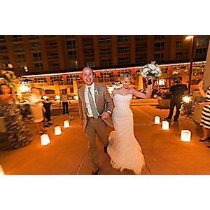 Fascola 20 Pack HAPPY BIRTHDAY Paper Luminary Bag Tea Light Votive Candle Holder Bag 1st Birthday Beach Party Decoration Centerpieces