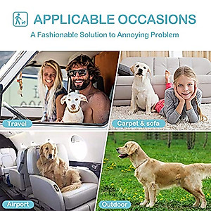 Avont 3 Pack Washable Female Dog Diapers (Large/18-24 Waist), Premium Reusable Highly Absorbent Doggie Diapers Wraps Durable Dog Diaper Cover - Black