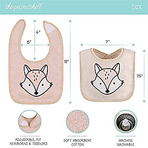 The Peanutshell Terry Bib Set for Baby Boys or Girls, 8 Pack Unisex Set for Feeding, Teething, Drooling