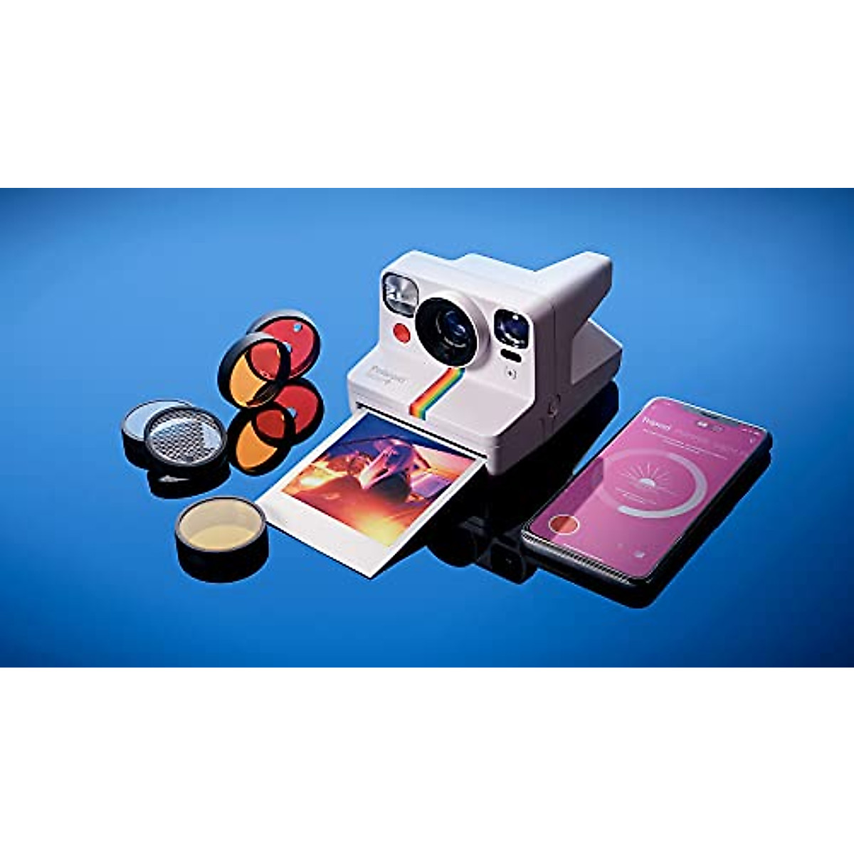 Polaroid Now+ White Instant Camera with Bluetooth & Filters