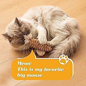 PEEKAB 5Pcs Catnip Toy Oirganic Silvervine Toys Plush Cat Chew Interactive Toys Cat Mice & Animals Toys for Indoor Cats and Kittens Over 6 Months Old (Multicolor 5Pcs Mice)
