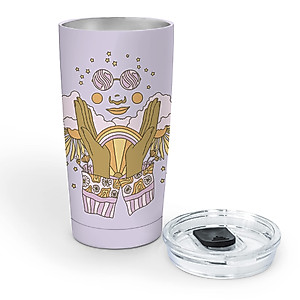 Studio Oh! Insulated Stainless-Steel Tumbler - Double-Walled 17-Ounce Travel Cup - Vacuum Seal Keeps Liquids Hot or Cold for Hours - Fits Standard Size Cup Holders - Dreamweaver