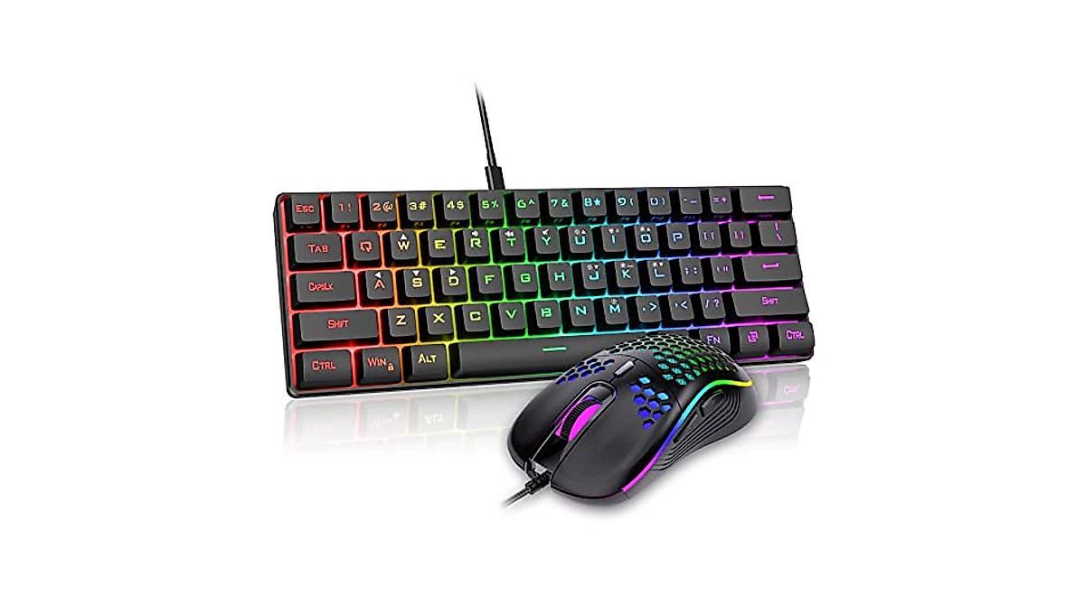 RedThunder 60% Gaming Keyboard & Mouse Combo - RGB Backlit