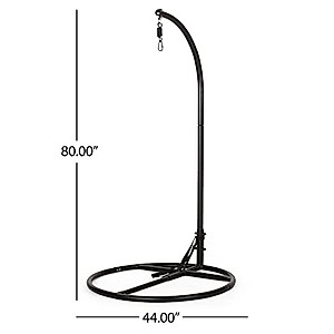 Christopher Knight Home 317946 Briggs Hanging Chair Stand, Black
