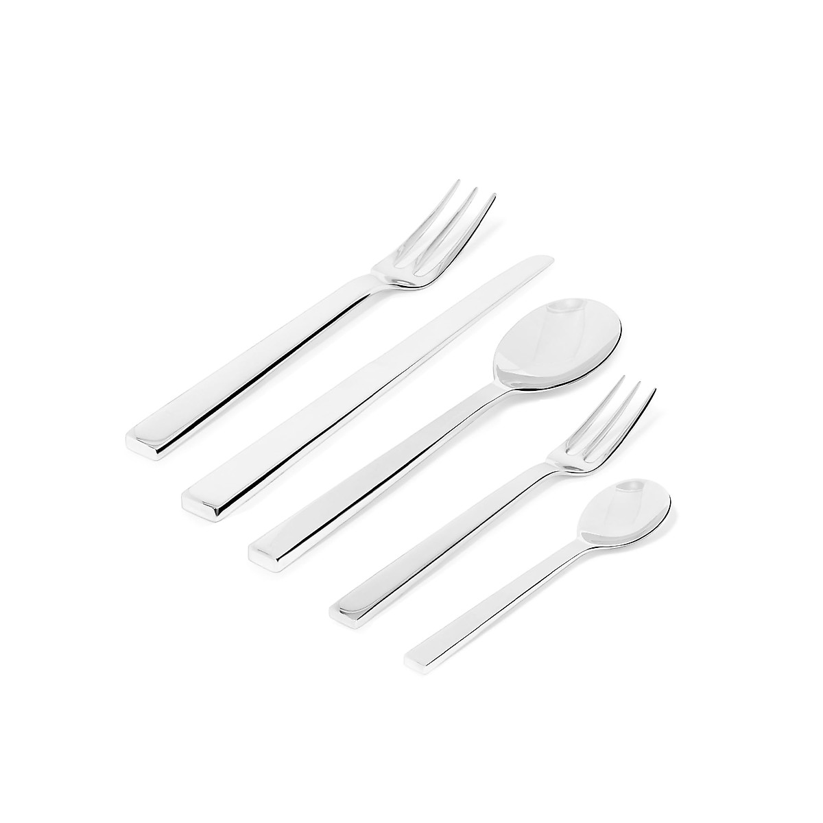 Alessi Pcs.Cutlery Santiago 5 Piece Cutlery Set, Silver