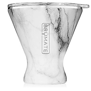 BrüMate MargTini 10oz Martini Margarita Tumbler - Made With Vacuum-Insulated Stainless Steel (Carrara)
