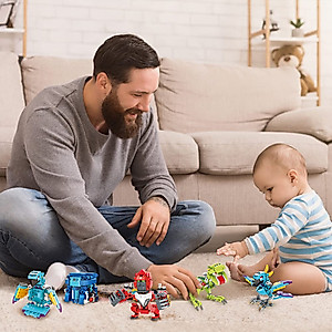 Building Kit Transforming Toys STEM Building Blocks 2 in 1 Construction Toys for Kids Building Set for Boys and Girls Age 6 7 8 9 10 Years (Thunder Sauropod)